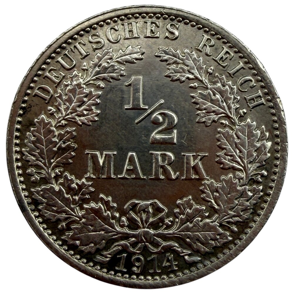 Германская империя 1/2 марки 1914 г. (A)