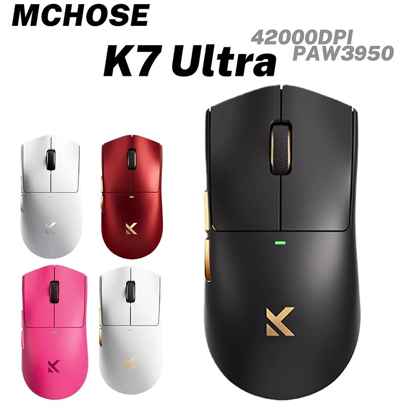 MCHOSE K7 Ultra Беспроводная игровая мышь, K7 Ultra-Black