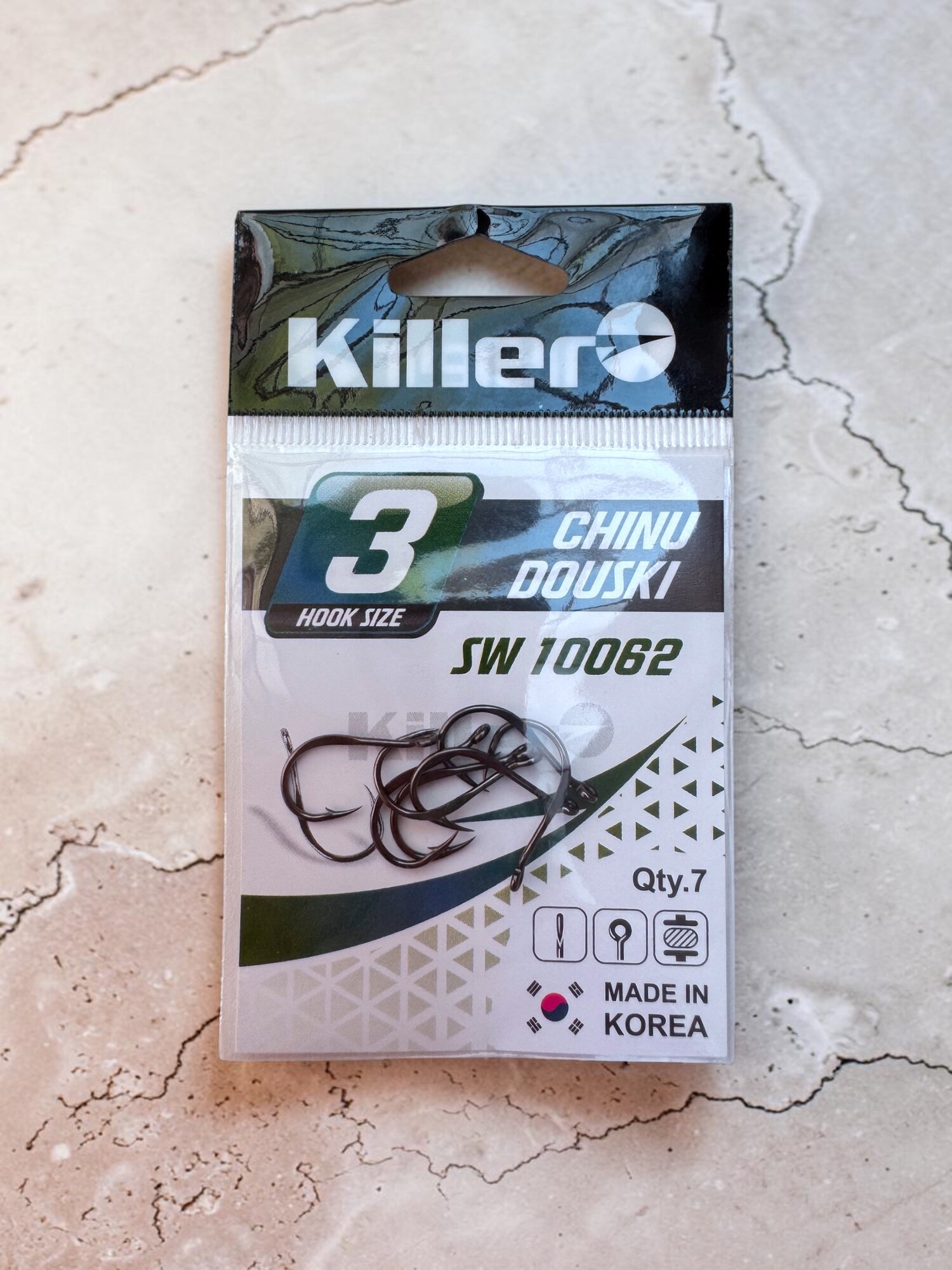 Крючок рыболовный Killer Chinu Douski #3 SW-10062 7 шт. для силовой ловли трофейной мирной рыбы