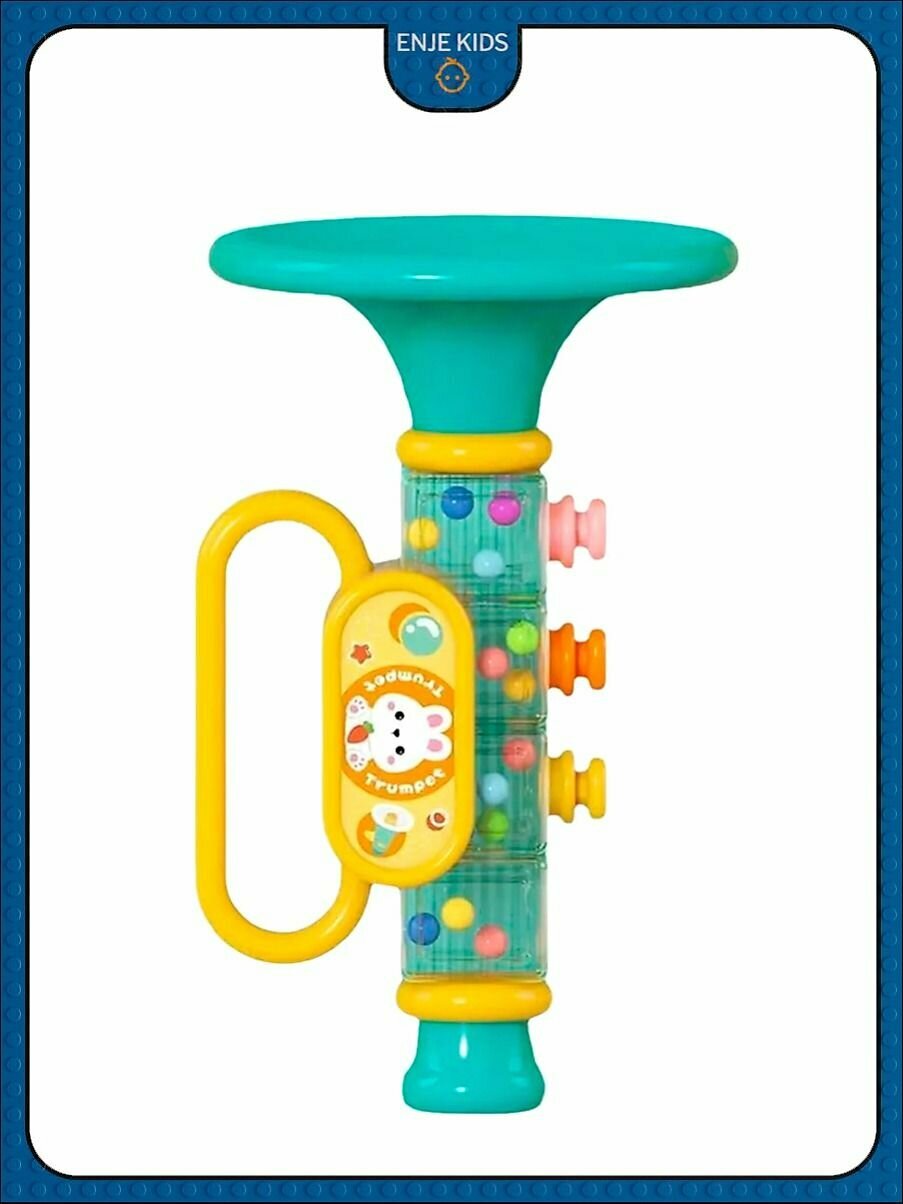 ENJE KIDS, Дудочка детская, труба детская музыкальная, свистулька, погремушка