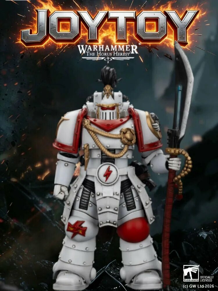 Подвижная фигурка JOYTOY 1/18 Warhammer 40,000 White Scars Legion Praetor Подарочная модель