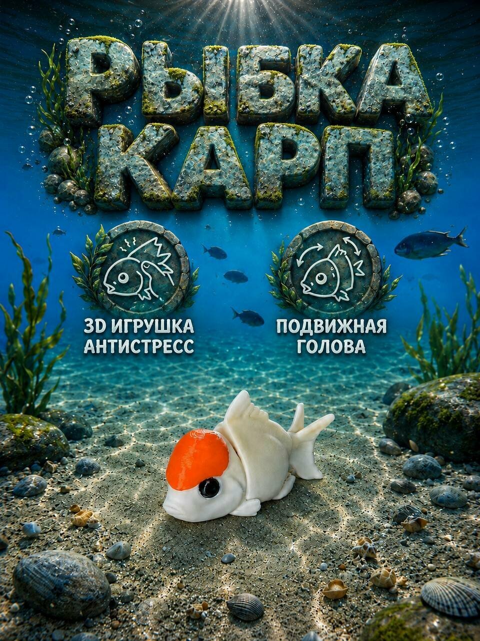 3D Игрушка Антистресс Рыбка Карп