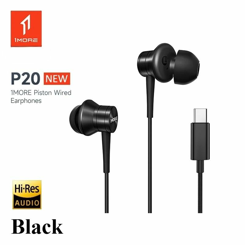 1MORE P20 Проводные спортивные наушники-вкладыши Type-C HIFI Hi-Res с микрофоном ENC