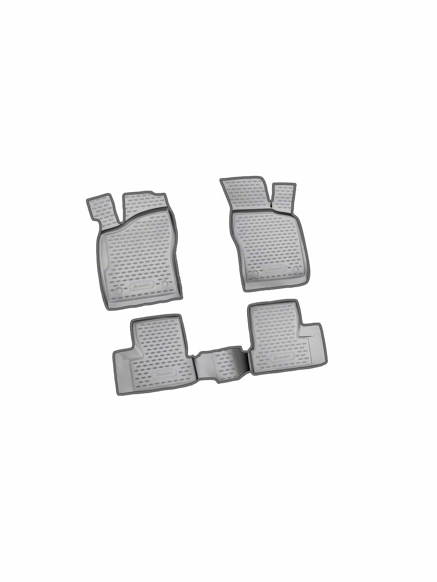 Коврики в салон для DAEWOO Nexia 2008-н. в, 4 шт. (черный кант, полиуретан) / Деу Нексия
