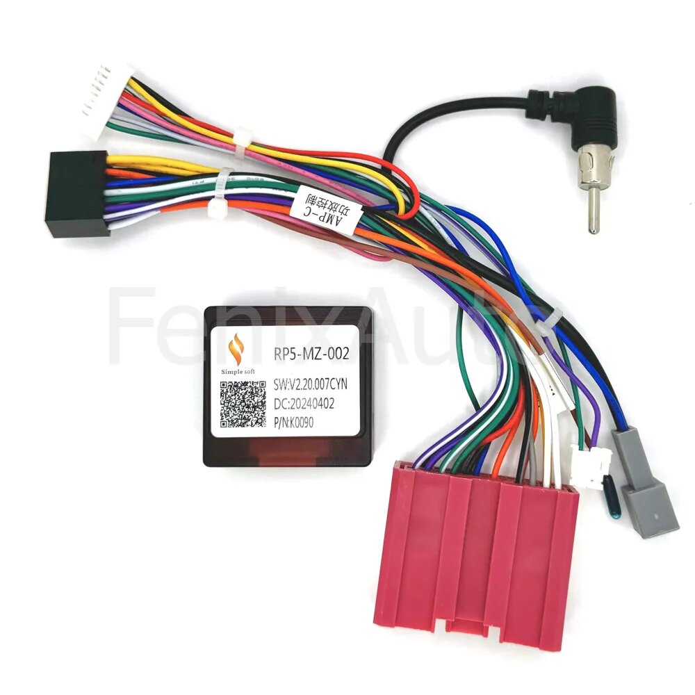 Разъем-переходник 16 pin для Android магнитолы в Mazda 3 BK BL, CX-7, CX-9 (с Canbus RP5-MZ-002, с поддержкой Bose и бортового компьютера)