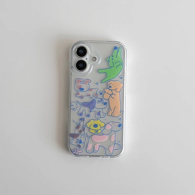 Чехол для телефона Ins Graffiti Puppy для Samsung Galaxy S26 S25 S24 S23 S22 S21 S20 FE Note20 Note10 Edge Plus Ultra Lite 5G