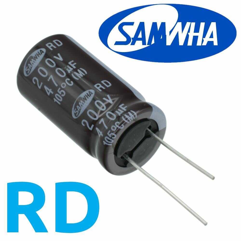 470мкФ 200В / RD / 22x41 / 105 С / конденсатор электролитический (1шт)