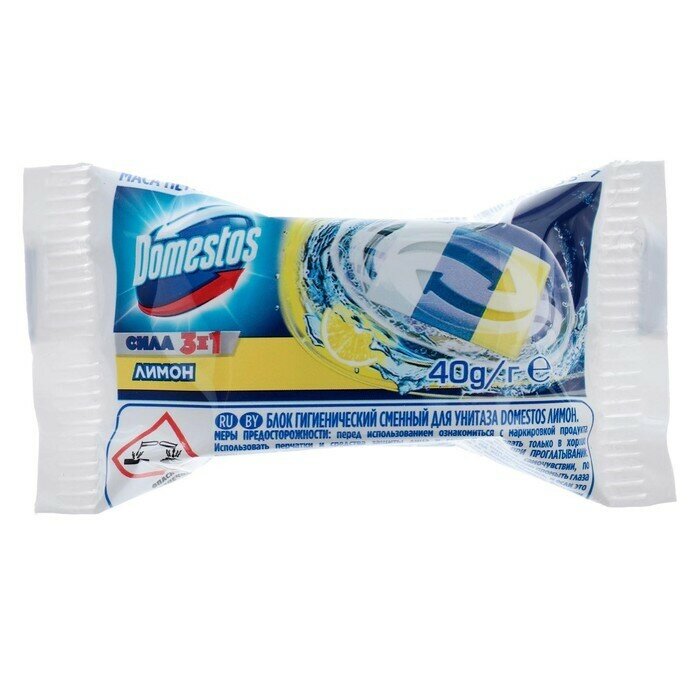 Сменный блок Domestos 'Лимон' гигиенический, 40 г
