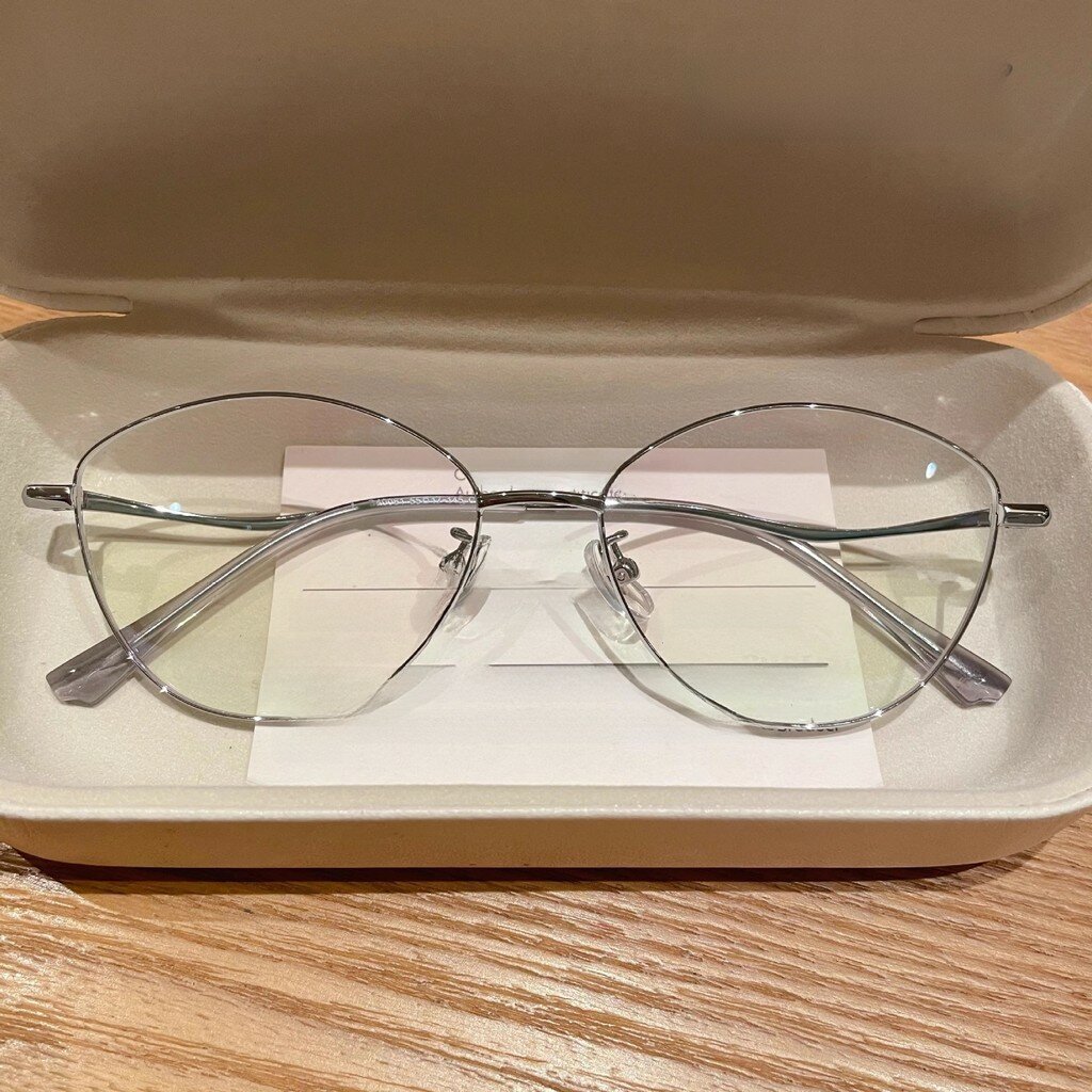 Blue light blocking glasses with antiradiation coated frames for adults silver gray