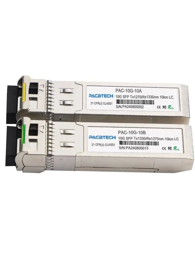 Трансивер SFP+ BIDI PACBTECH PAC-10G-10A/B (диапазон передачи 10/20 км)