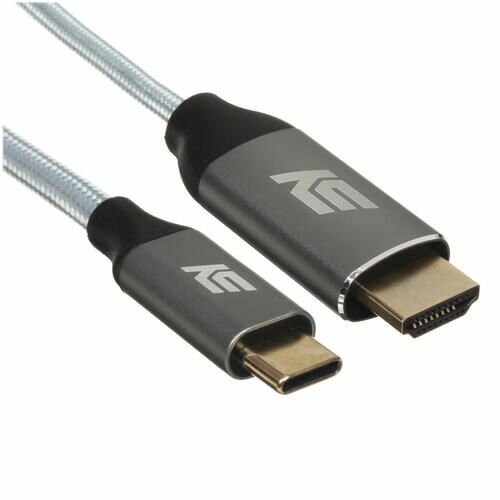 Кабель, разъемы USB Type-C - HDMI1,8 м, цвет- серый