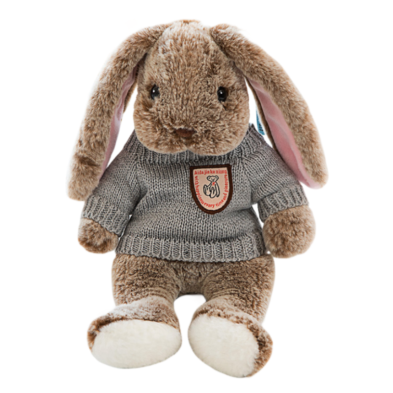 Плюшевая кукла унисекс Mise Кролик, 45CM EU, Gray sweater Bashi rabbit [sweater style]