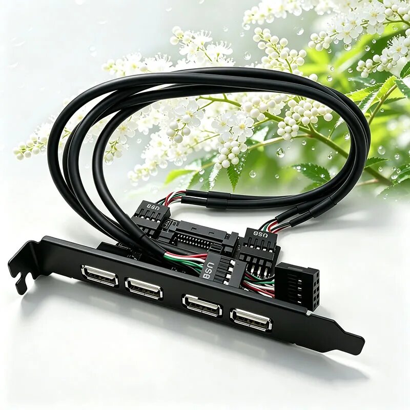 USB-адаптер BTBcoin 9Pin на 4 порта USB 2.0