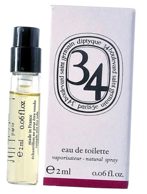 Diptyque 34 Boulevard St Germain туалетная вода 2 мл пробник для женщин и мужчин / Диптик Бульвар Жермен