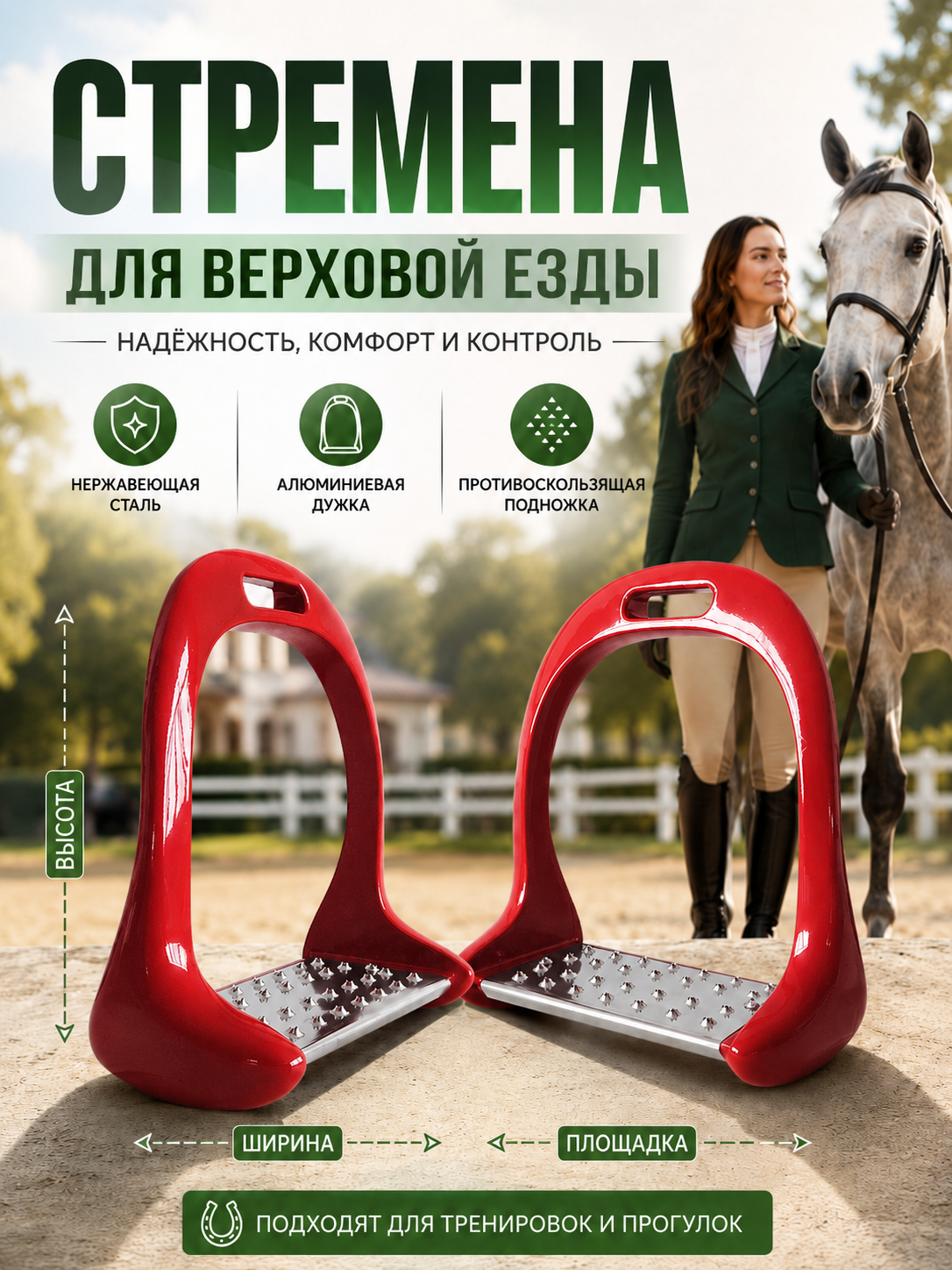 Алюминиевое стремя, утолщенная нескользящая подставка для ног из нержавеющей стали