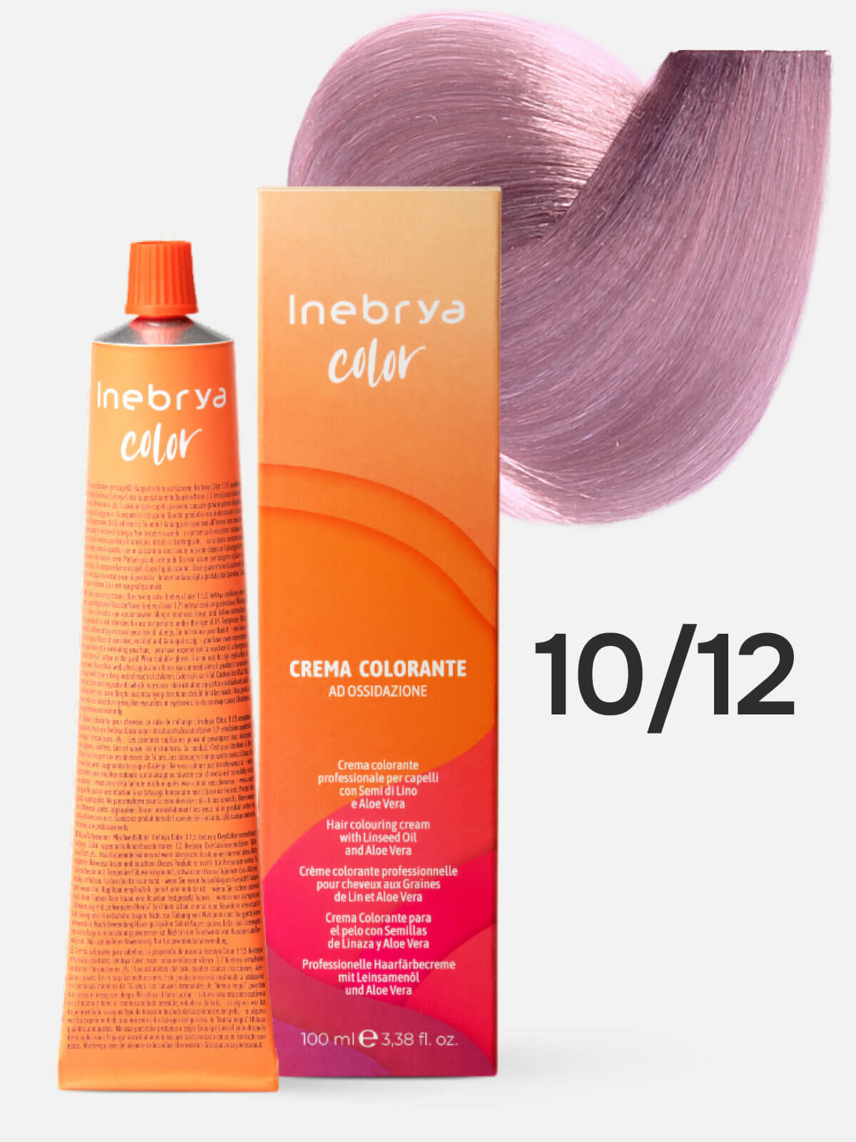 Крем - краска для волос профессиональная Inebrya Color Professional 10/12 Светлый блонд Пепельная пудра, 100 мл