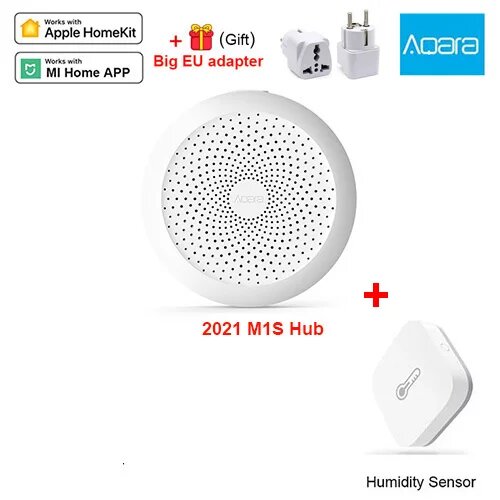 Aqara M1S HubGateway Комплекты умного дома Zigbee Датчики температуры, дверей, движения, дыма Удаленный контроль Работает с приложением Xiaomi HomeKit-2 в 1, как на картинке H