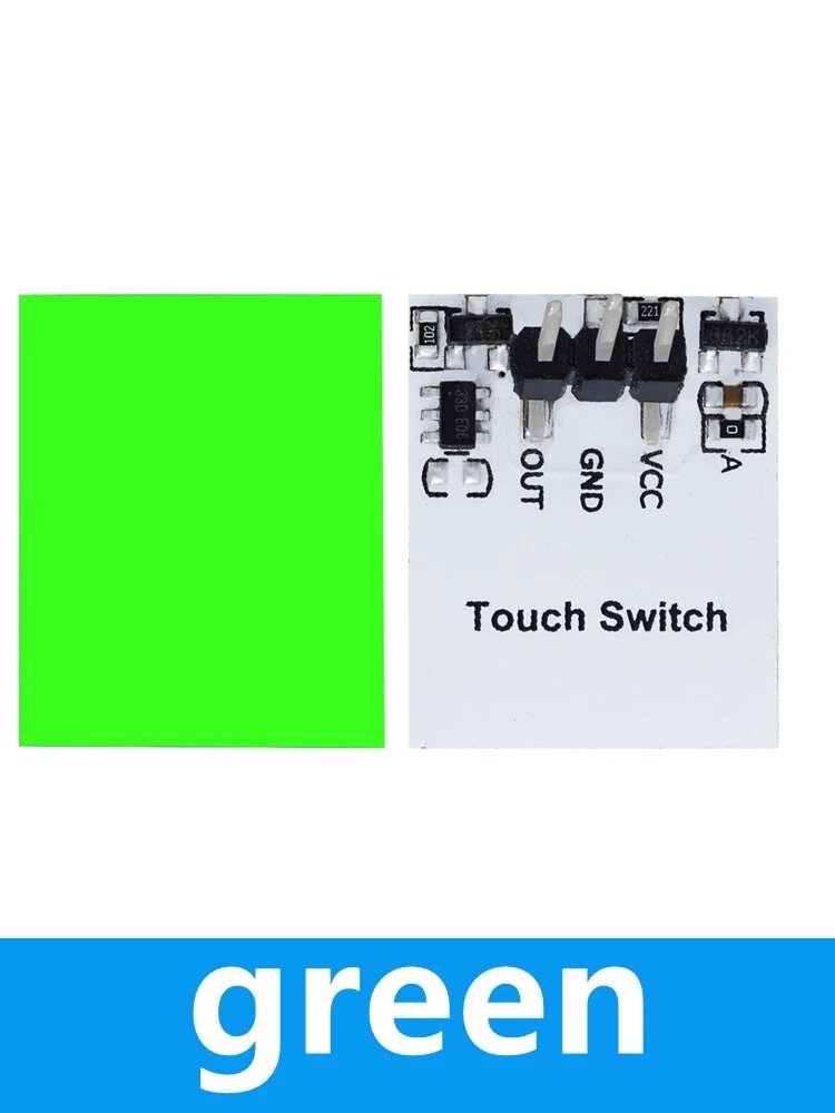 RGB сенсорная кнопка Baishundianzi Capacitive touch switch module 1pcs Green
