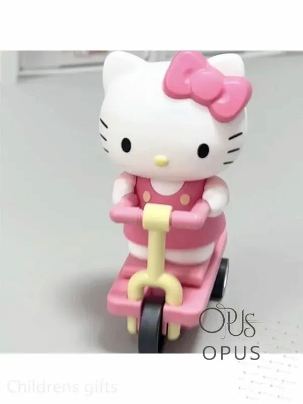 Самокат Hello Kitty серии Sanrio, подвижная игрушка ручной работы, подарочное украшение