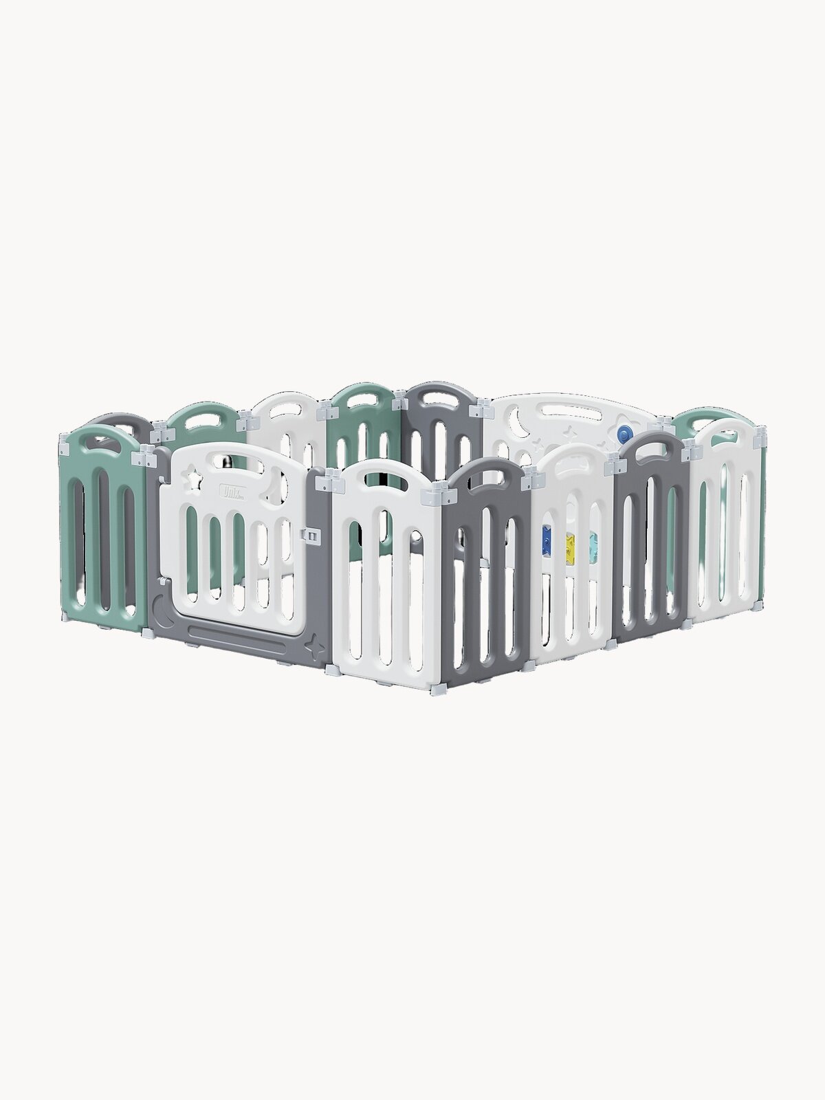 Манеж детский UNIX Kids Симпл / Simple пластиковый для дома и улицы, бизиборд, от 0 месяцев, складной 151x151 см