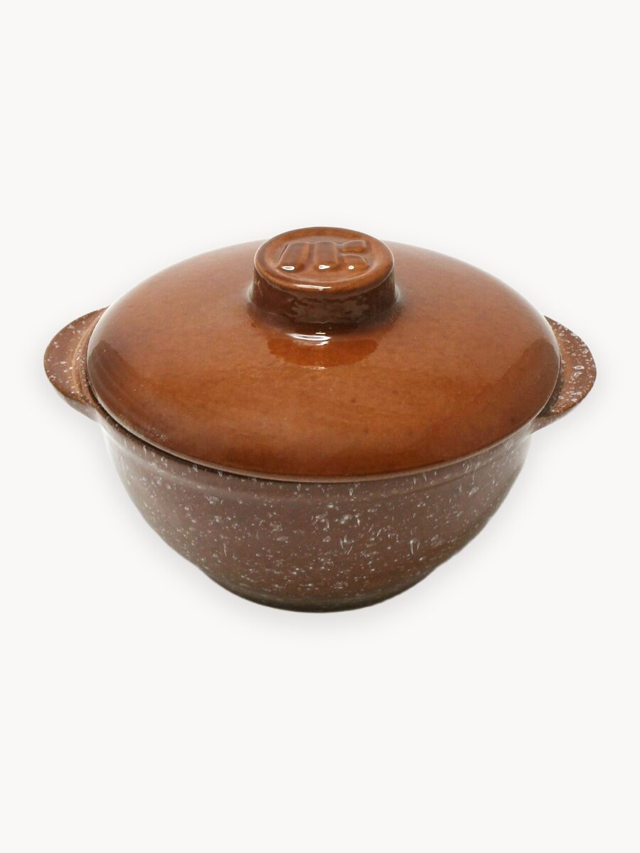 Горшочки для запекания в духовке, форма для выпечки, жульена, 500мл "Ломоносовский" мрамор, набор 4шт, керамика