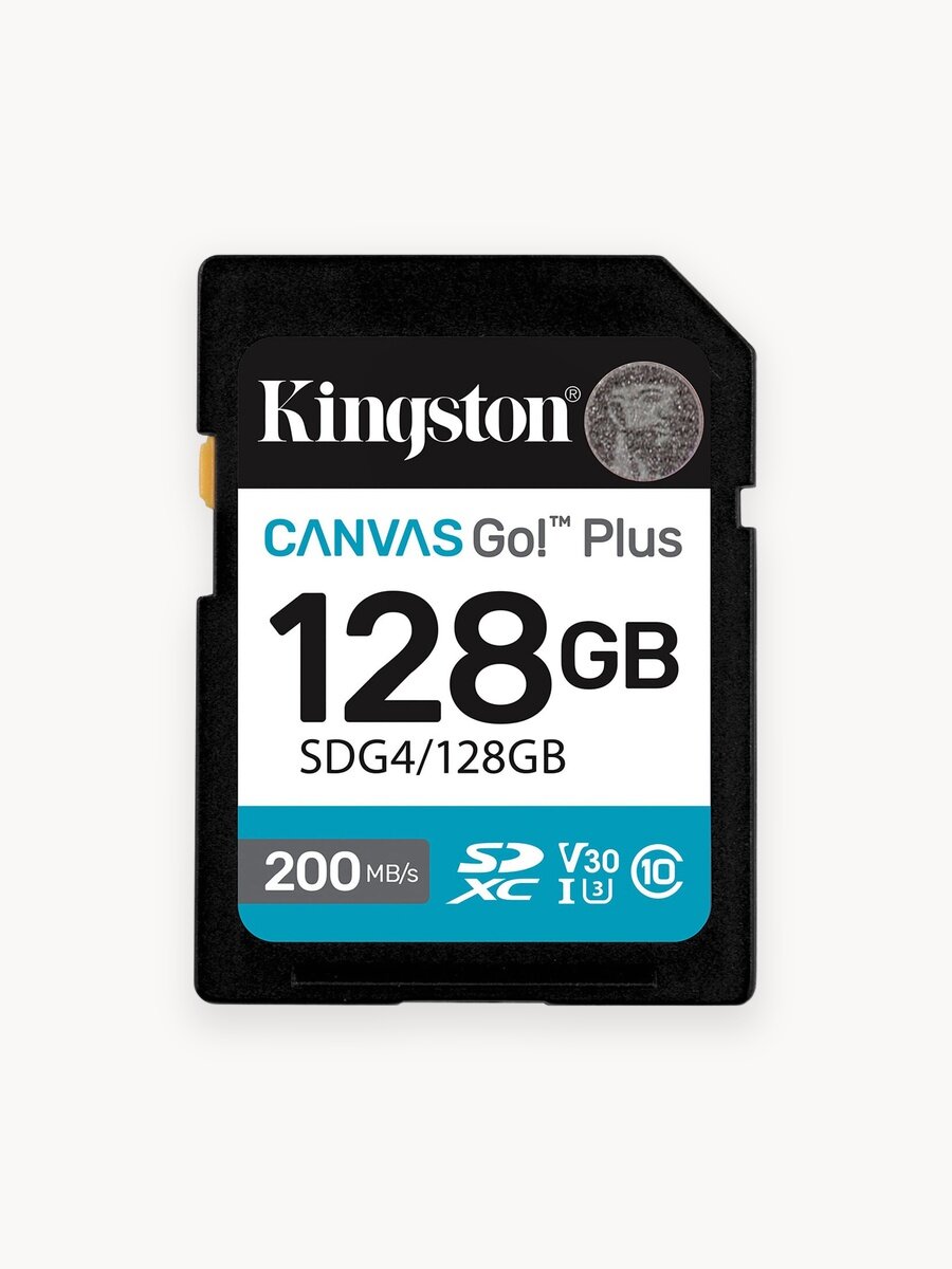 Карта памяти Kingston SDXC 128GB Canvas Go! Plus G4 UHS-I U3 V30 200Mb/s