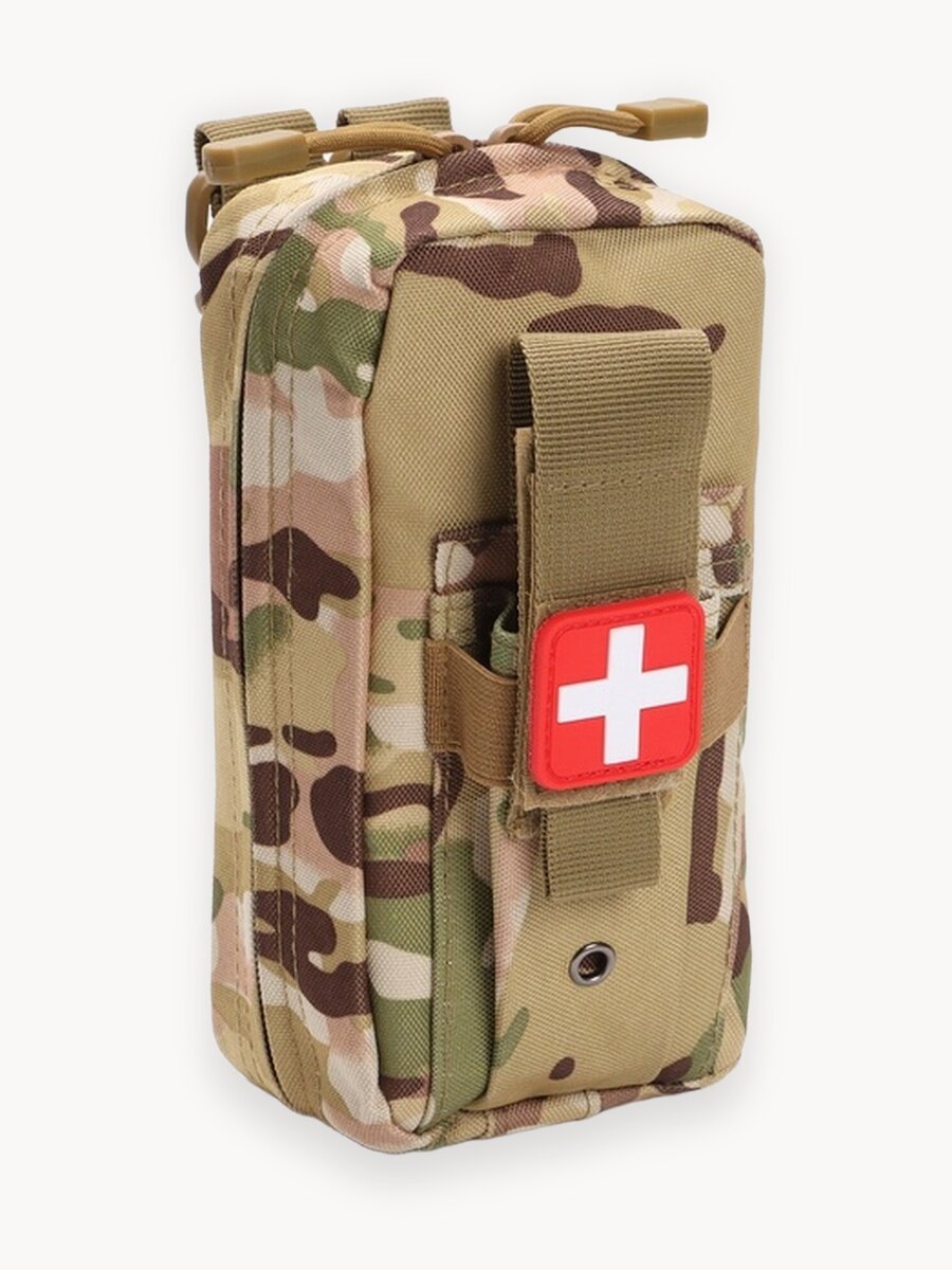 Подсумок медицинский, тактический, камуфляж мультикам, 19×15 см