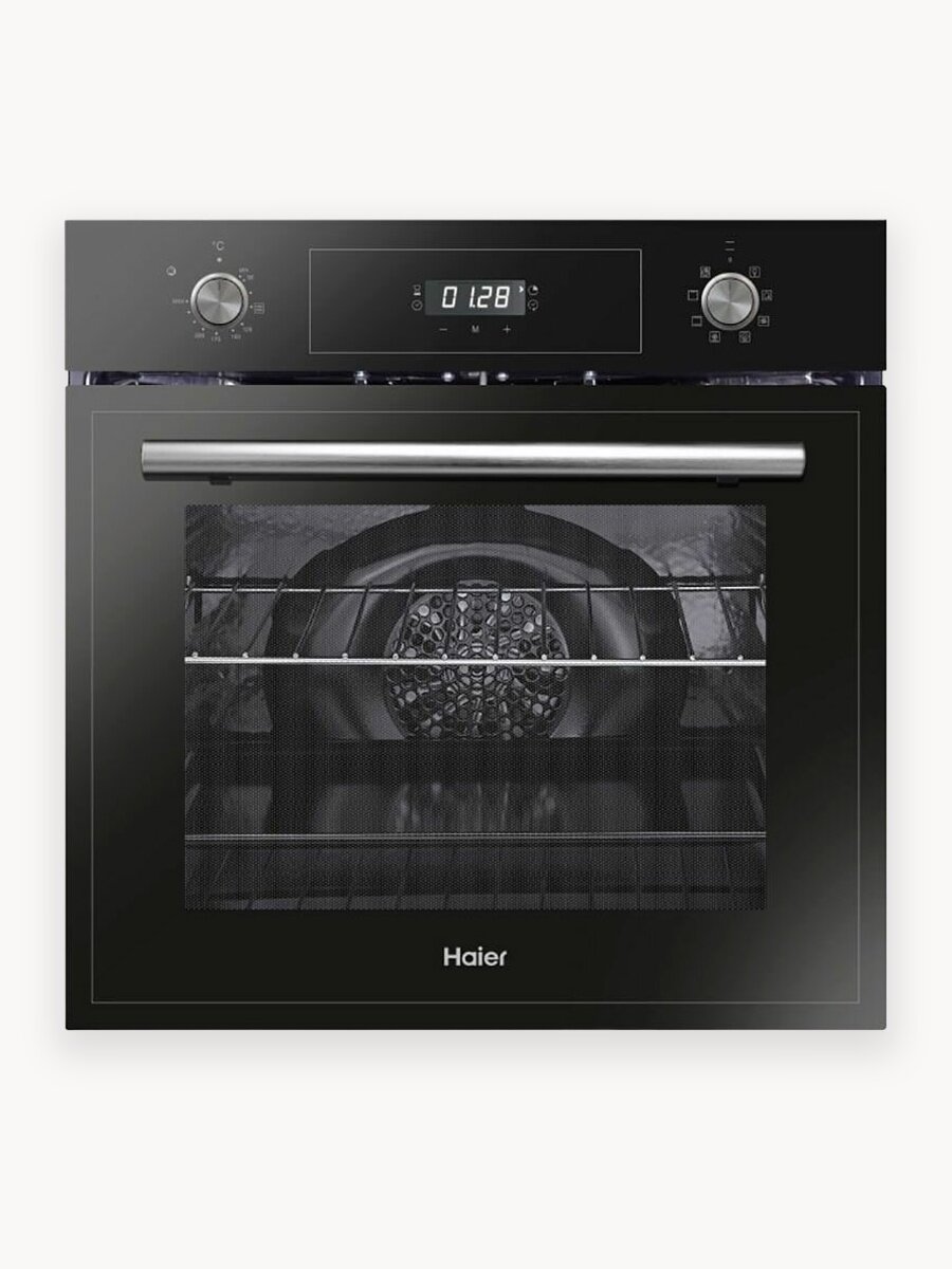 Духовой шкаф Haier HOD-PM08TGB, электрический, 2200 Вт, встроенный, черный