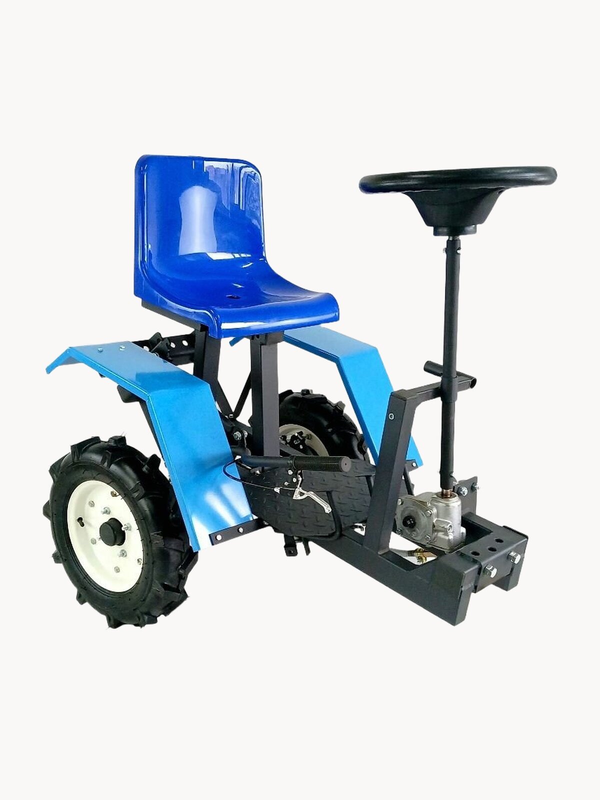 Адаптер АМ-6 для мотоблока (универсальный) с колесами 4.00-10 синий