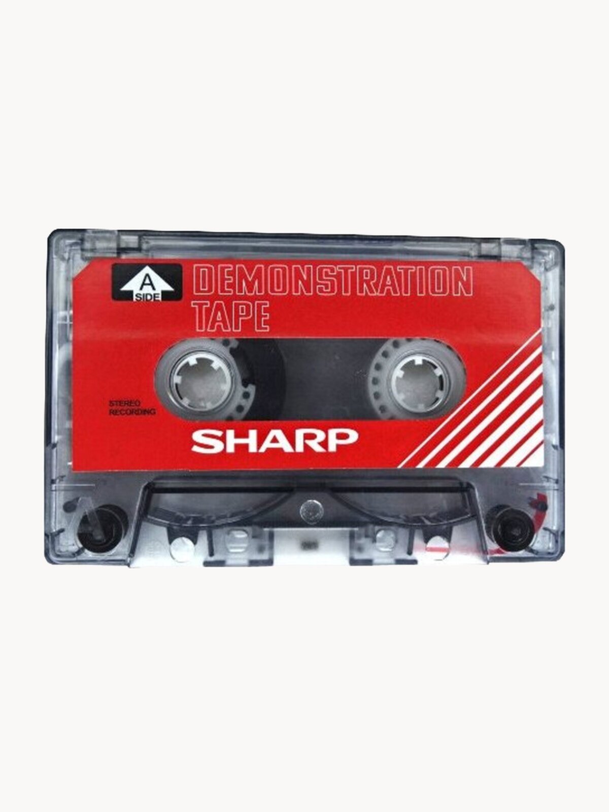 Аудиокассета SHARP демонстрационная красная 20 минутная для магнитофонов SHARP. Бланк.