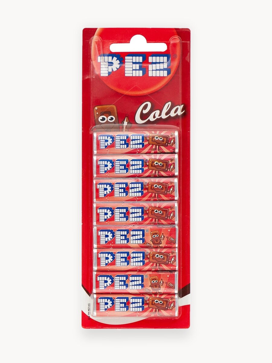 PEZ Конфета со вкусом Кока-колы набор 8 штук, 68 гр, конфеты для игрушек Петс