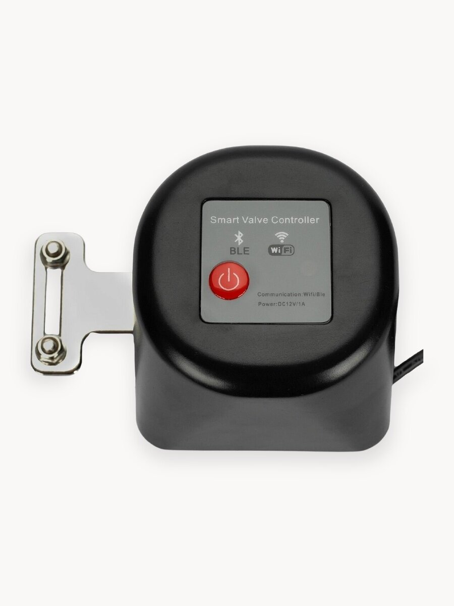 Умный привод перекрытия воды и газа WIFI Tuya, система защиты от протечек на кран, клапан с электроприводом, черный