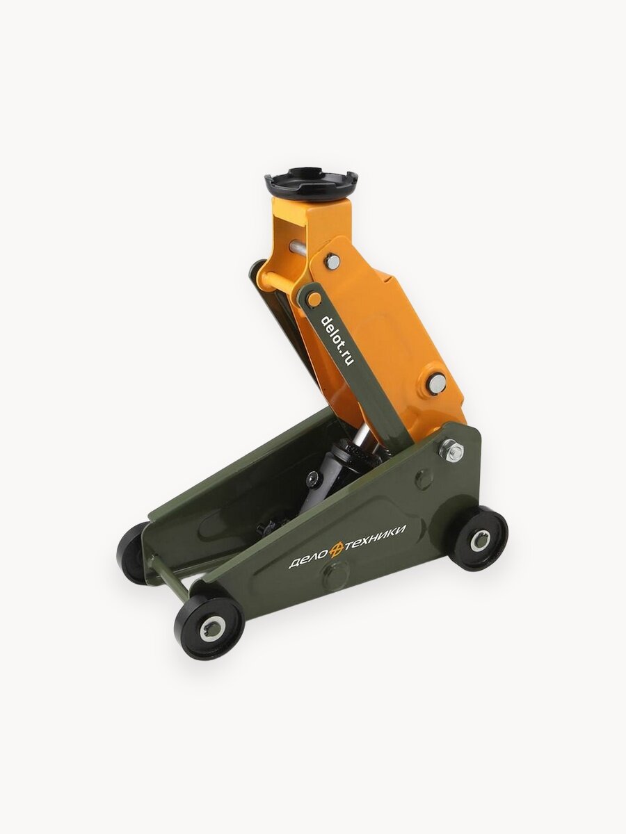 Домкрат Дело Техники подкатной 2 тонны, 145 — 400мм, в кейсе, 904128