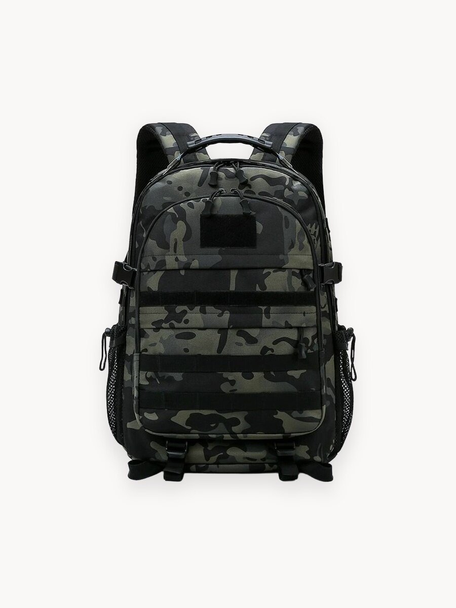 Рюкзак мужской тактический туристический походный 40 литров черный мультикам