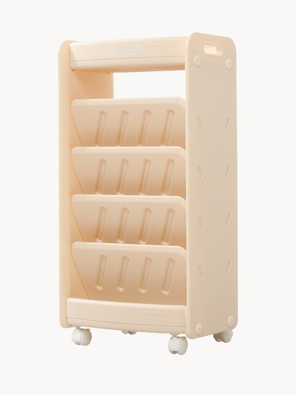 Детский стеллаж для книг UNIX Kids 5 полок органайзер Монтессори для учебников, тетрадей напольный 78,5 см