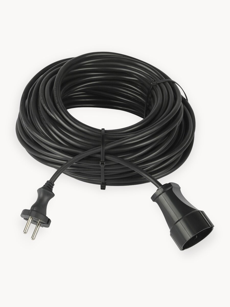 Удлинитель электрический силовой 50 метров 1 розетка без заземления ПВС 2х1.5мм2 в бухте Intro