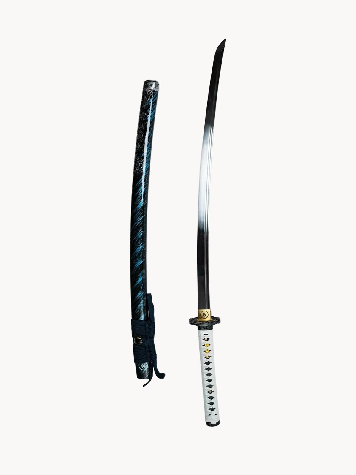 Катана сувенирная металлическая из игры Ghost of Tsushima PREMIUM VERSION стойка в подарок