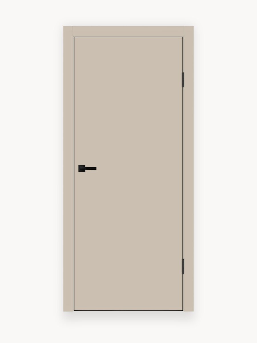 Межкомнатная дверь VellDoris Emalux DPГ Galant 700, бежевая, ПЭТ, 40x20 см