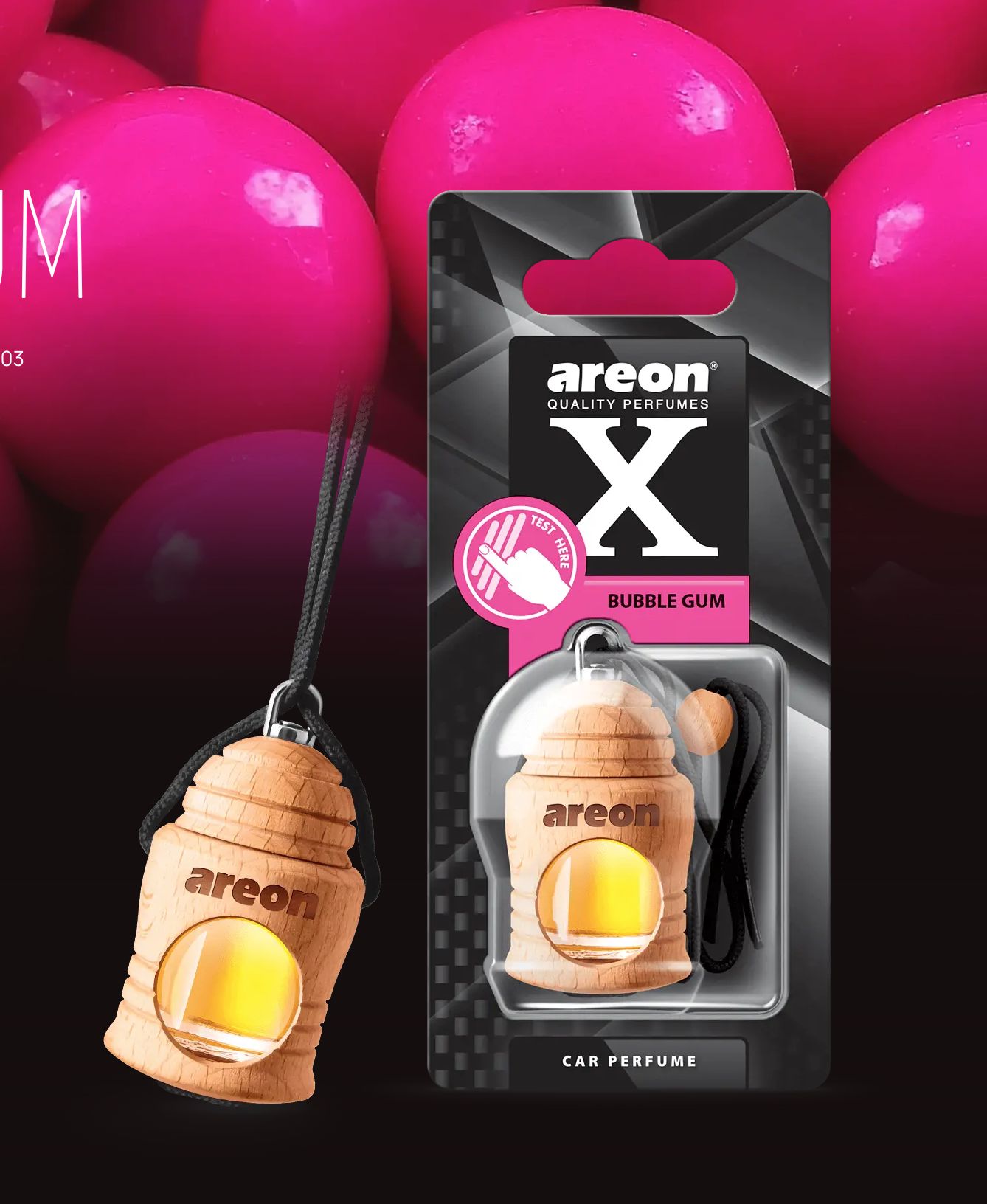 Ароматизатор в машину AREON FRESCO X-VER (Bubble Gum/Бабл Гам)