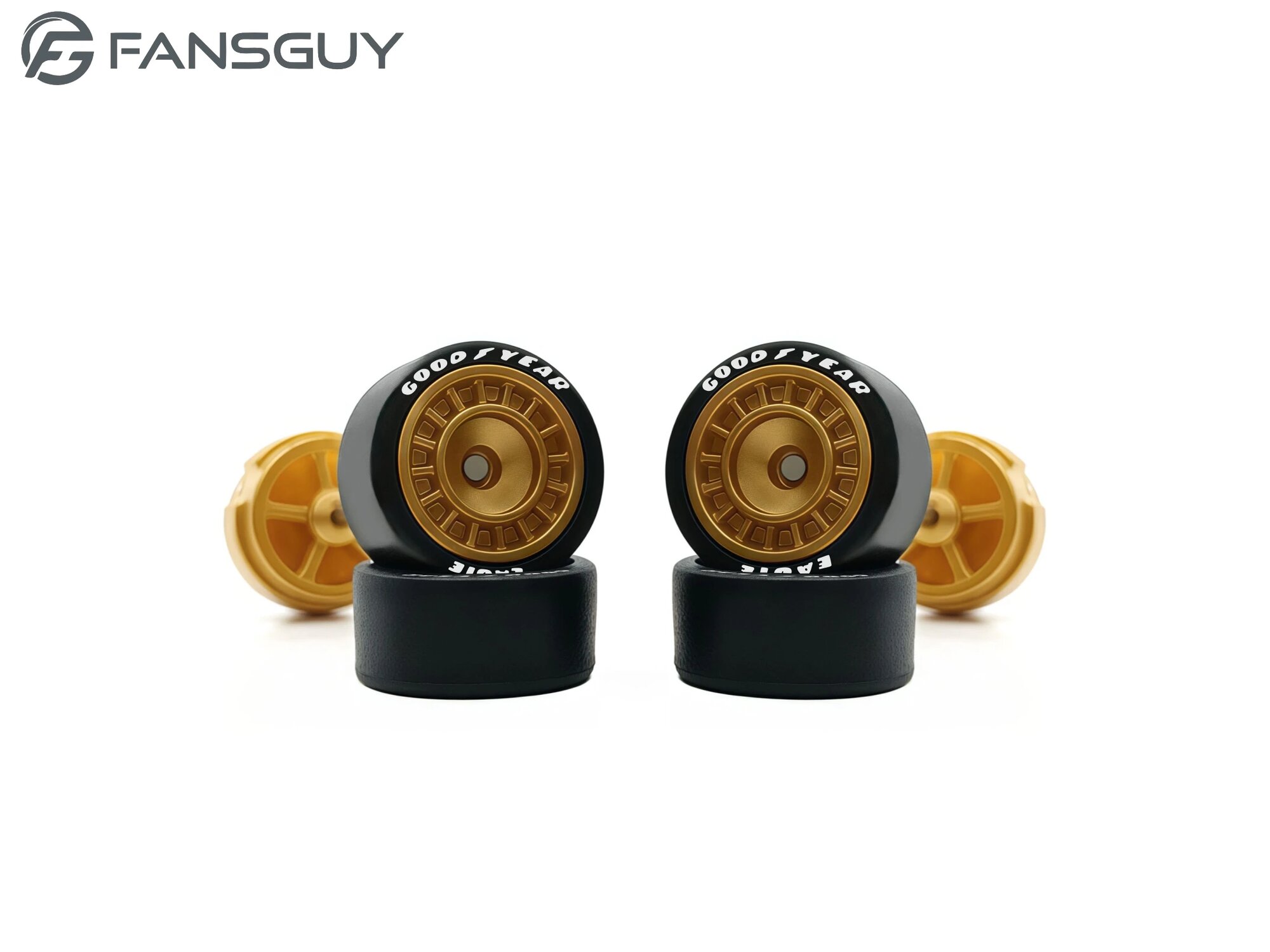 Колеса FANSGUY 1/64 Goodyear MMS-GP Golden 1