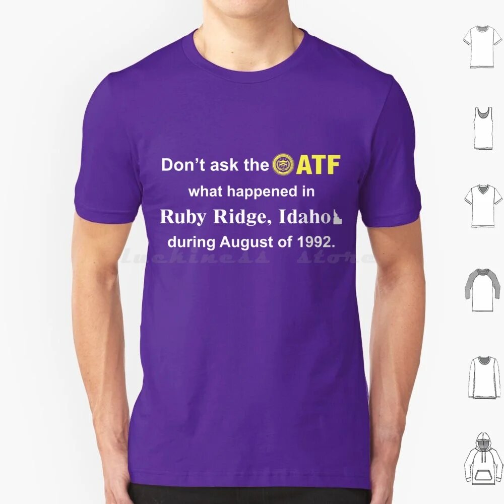 Футболка фиолетовая "Don’t Ask The ATF" S