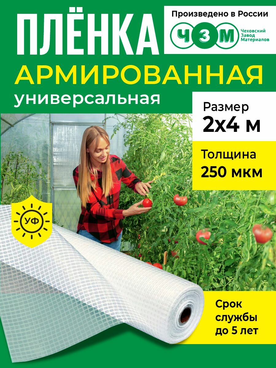Пленка армированная универсальная 250 мкм, 2х4 м
