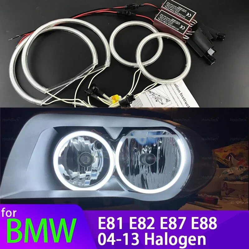 4 шт. CCFL набор «ангельские глазки», теплый белый фотоальбом для BMW 1 серии E81, E82, E87, E88, 116i, 118i, 120i, 125i, 128i, 130i, 135i, 04-13