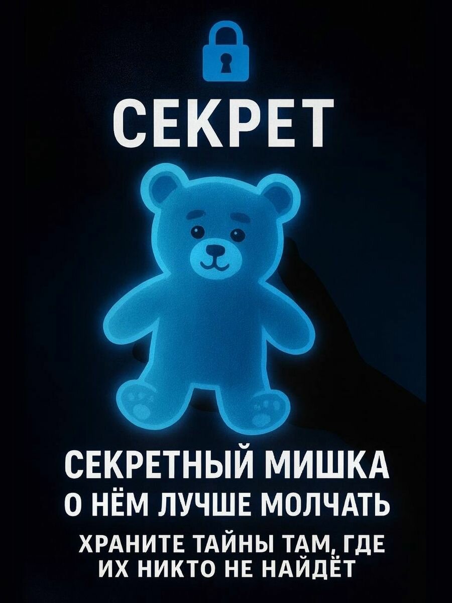 Секретный мишка - мягкая игрушка, тайник, сейф, креативный подарок