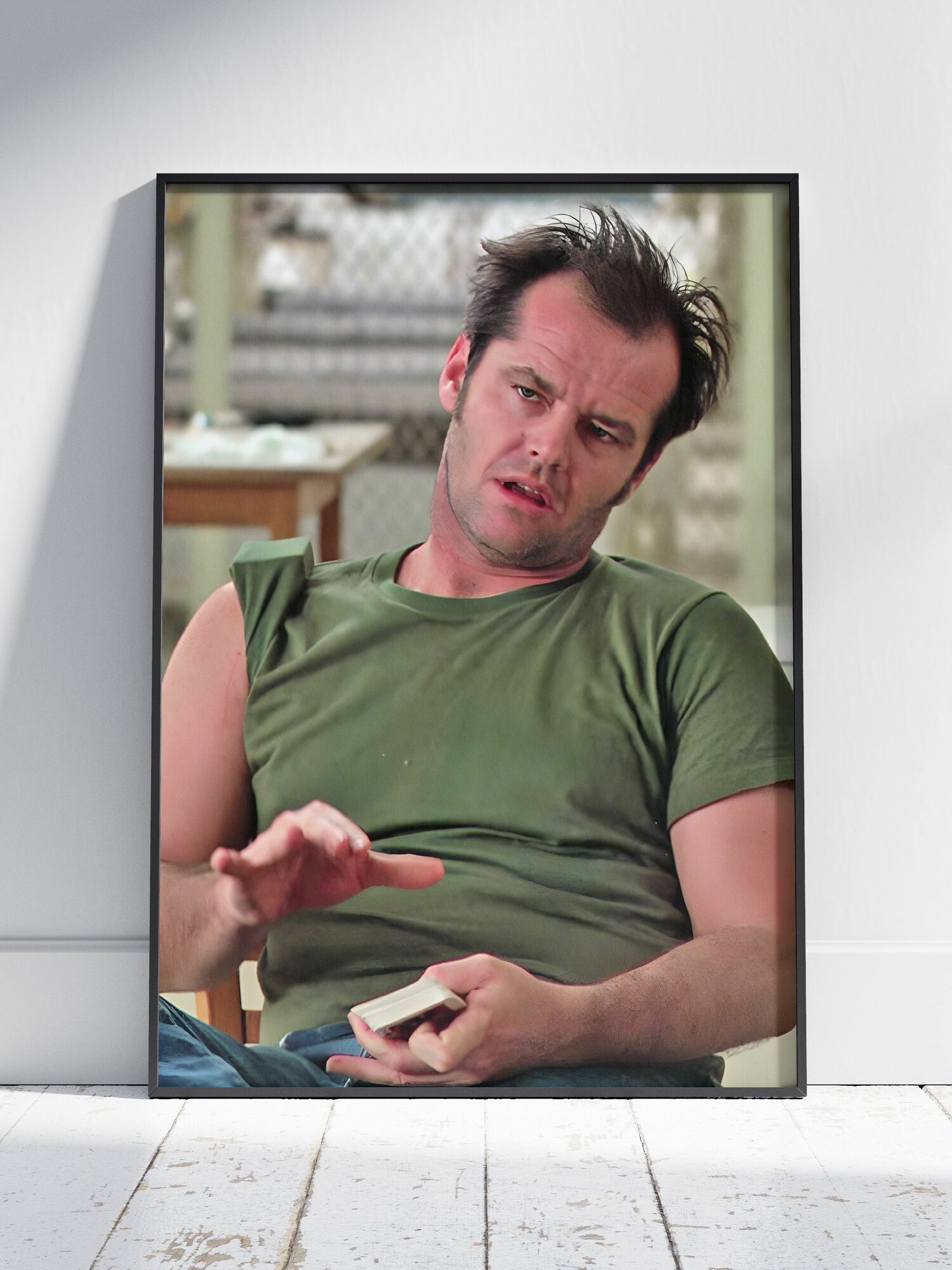 Плакат на стену для интерьера Пролетая над гнездом кукушки (Cuckoo Nest - МакМерфи 8) - Постер по фильму кино формата А3 (30x42 см)