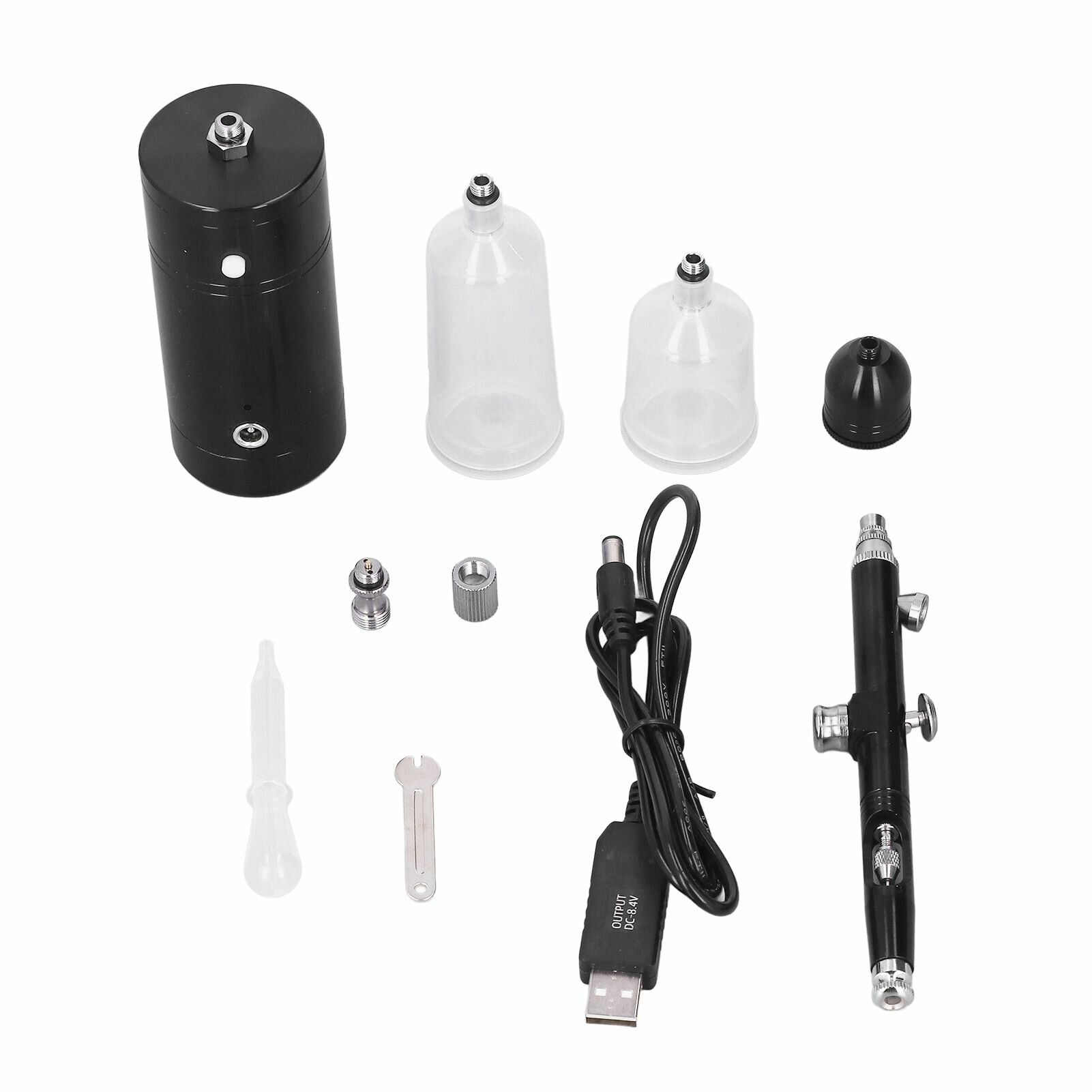 Портативный USB-аэрограф с компрессором 18 psi черный краскопульт