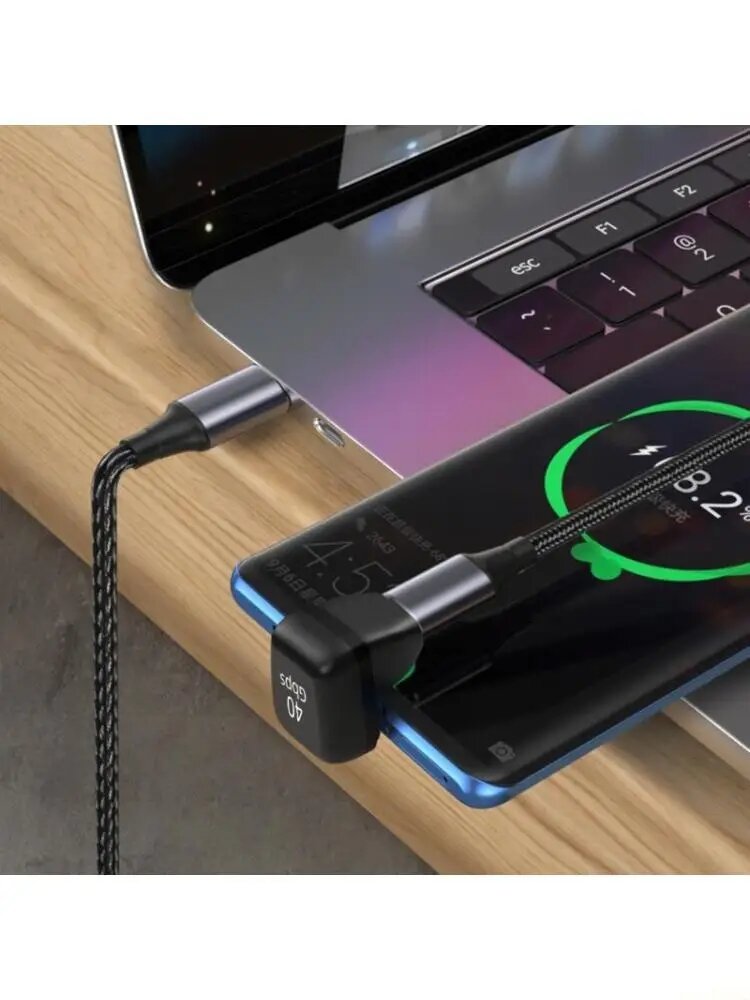H7BB Safe и USB C Adapter 24PINS 40 Гбит / с передачи данных 8K Видео -вывод PD 100 Вт разъем заряда