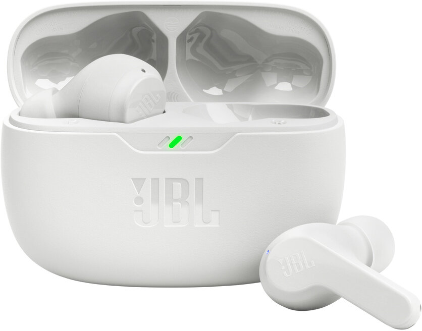 Наушники JBL Wave Beam, Bluetooth, внутриканальные, белый (jblwbeamwht), Время работы, до: 8 ч