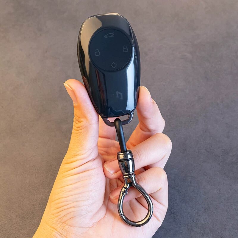 Держатель ключа автомобиля для Zhejiang T03 с овальным веревочным креплением, прозрачно-черный - надежный и элегантный