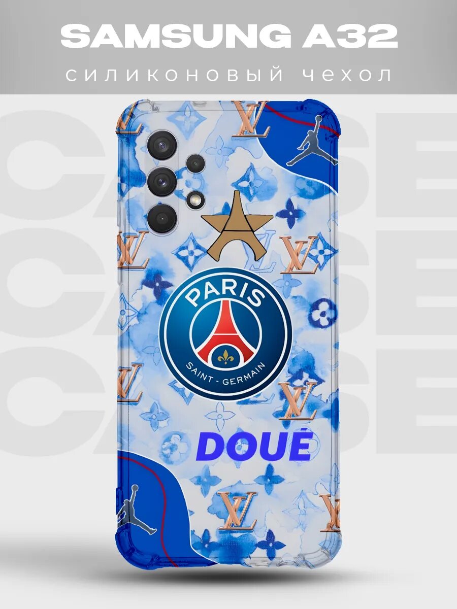 Чехол на Samsung A32 Дуэ ПСЖ Louis Vuitton